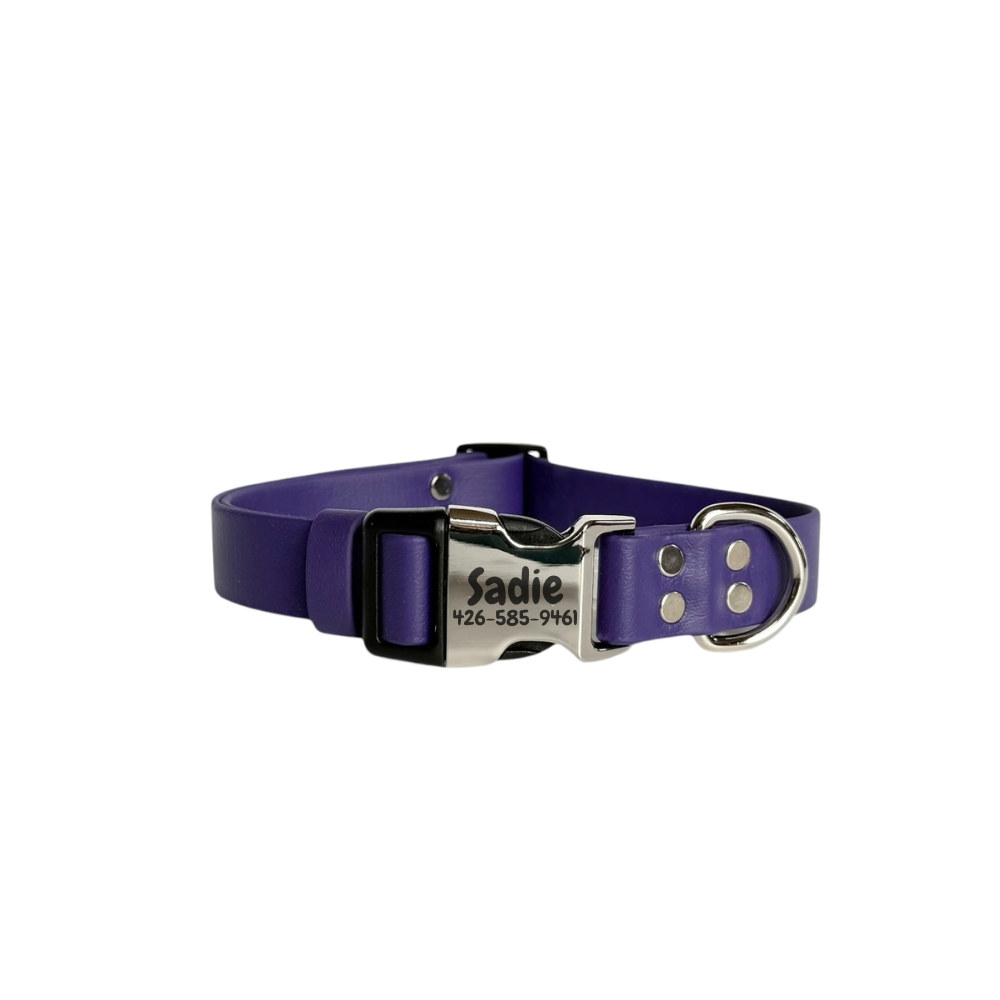 Personalized Purple Biothane® Dog Collar – Duke & Fox