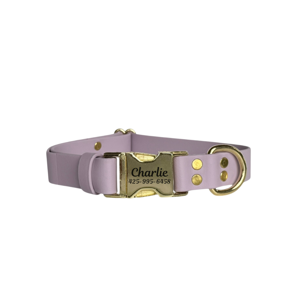 Personalized Lavender Biothane® Dog Collar – Duke & Fox