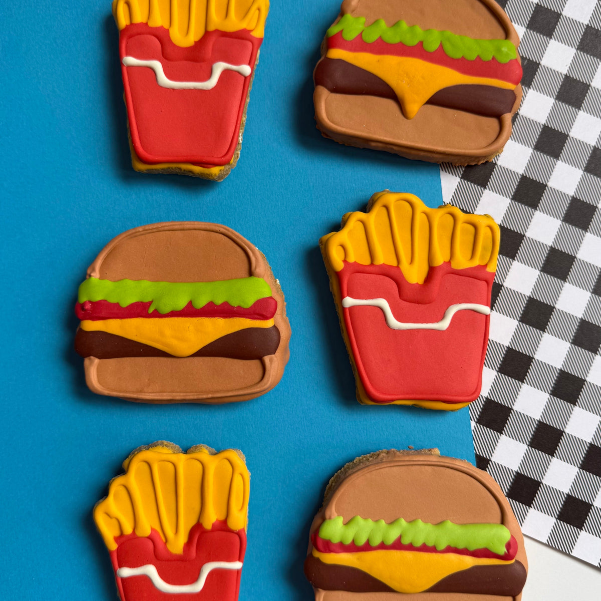 Hamburger & French Fry Dog Cookie Set – Duke & Fox