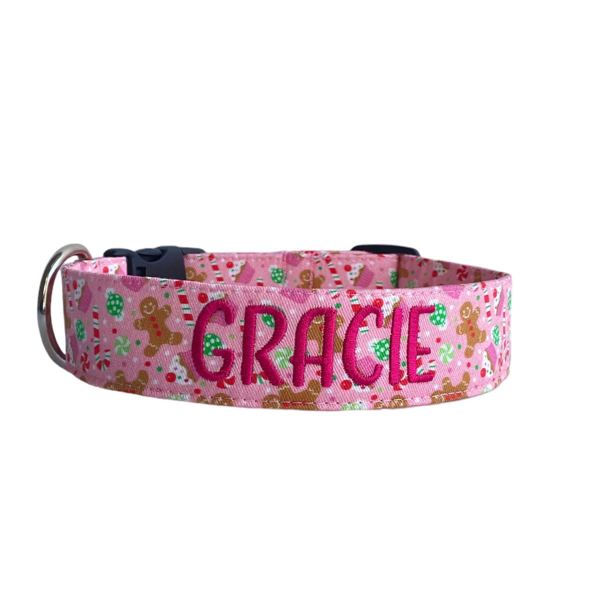 Pink Gingerbread Personalized Dog Collar – Duke & Fox