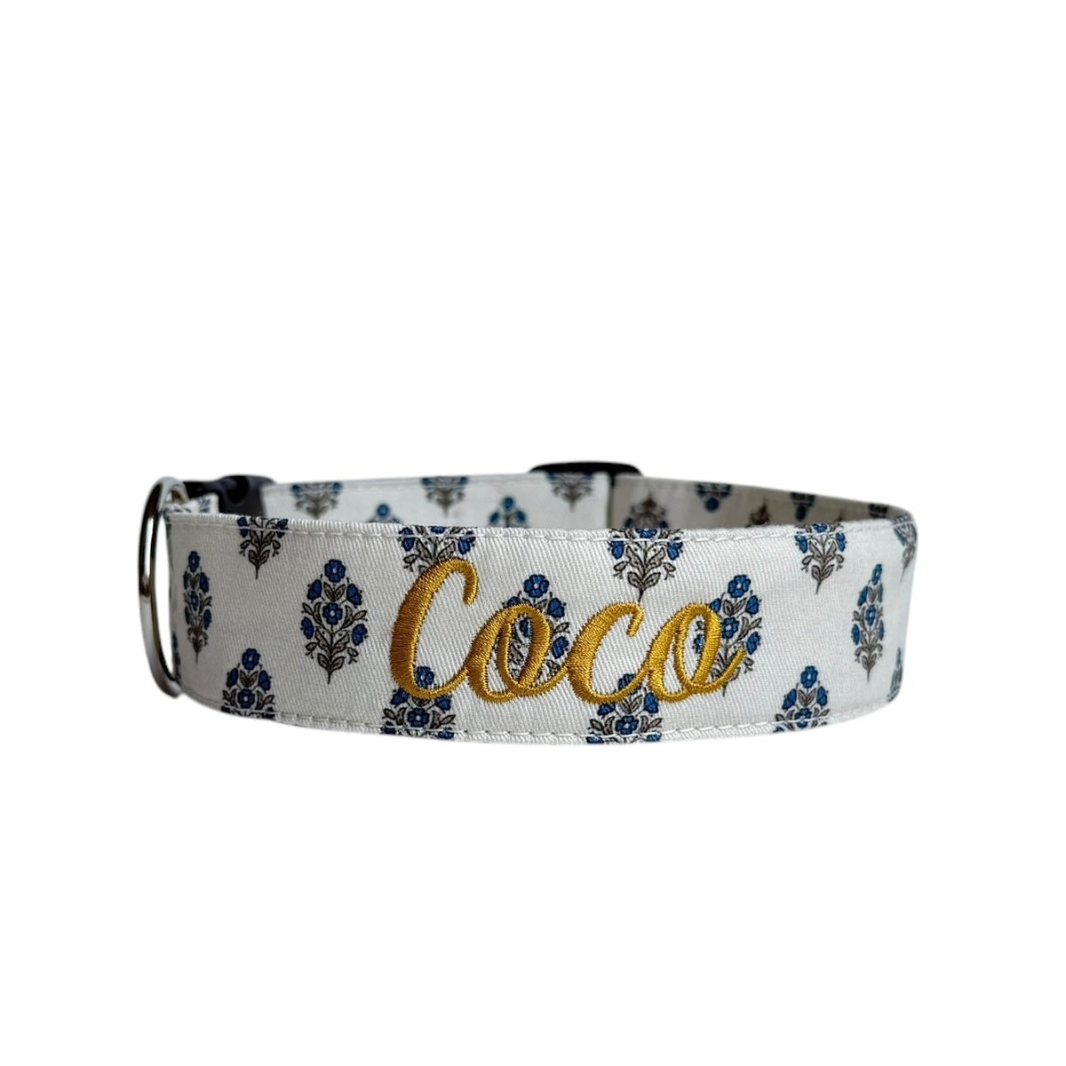 Floral Stamped Personalized Dog Collar – Duke & Fox