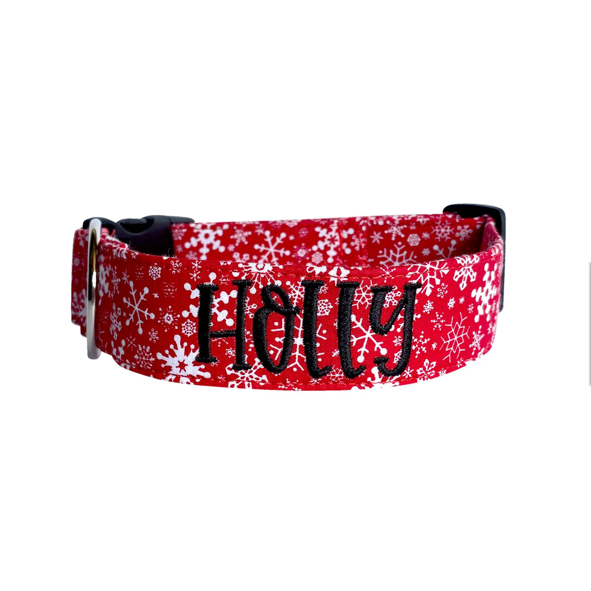Red Snowflake Personalized Dog Collar – Duke & Fox