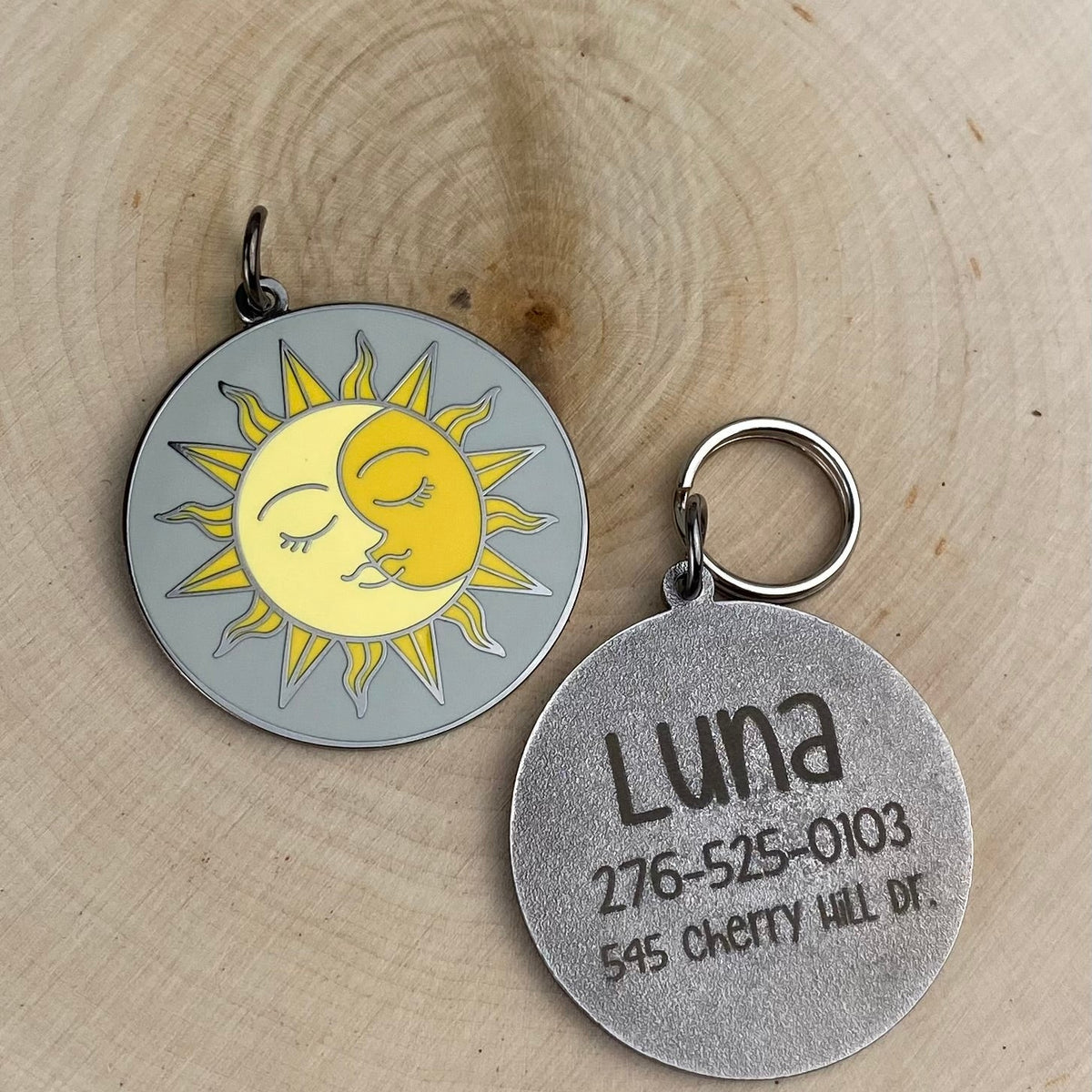 Sun & Moon Personalized Dog Tag – Duke & Fox