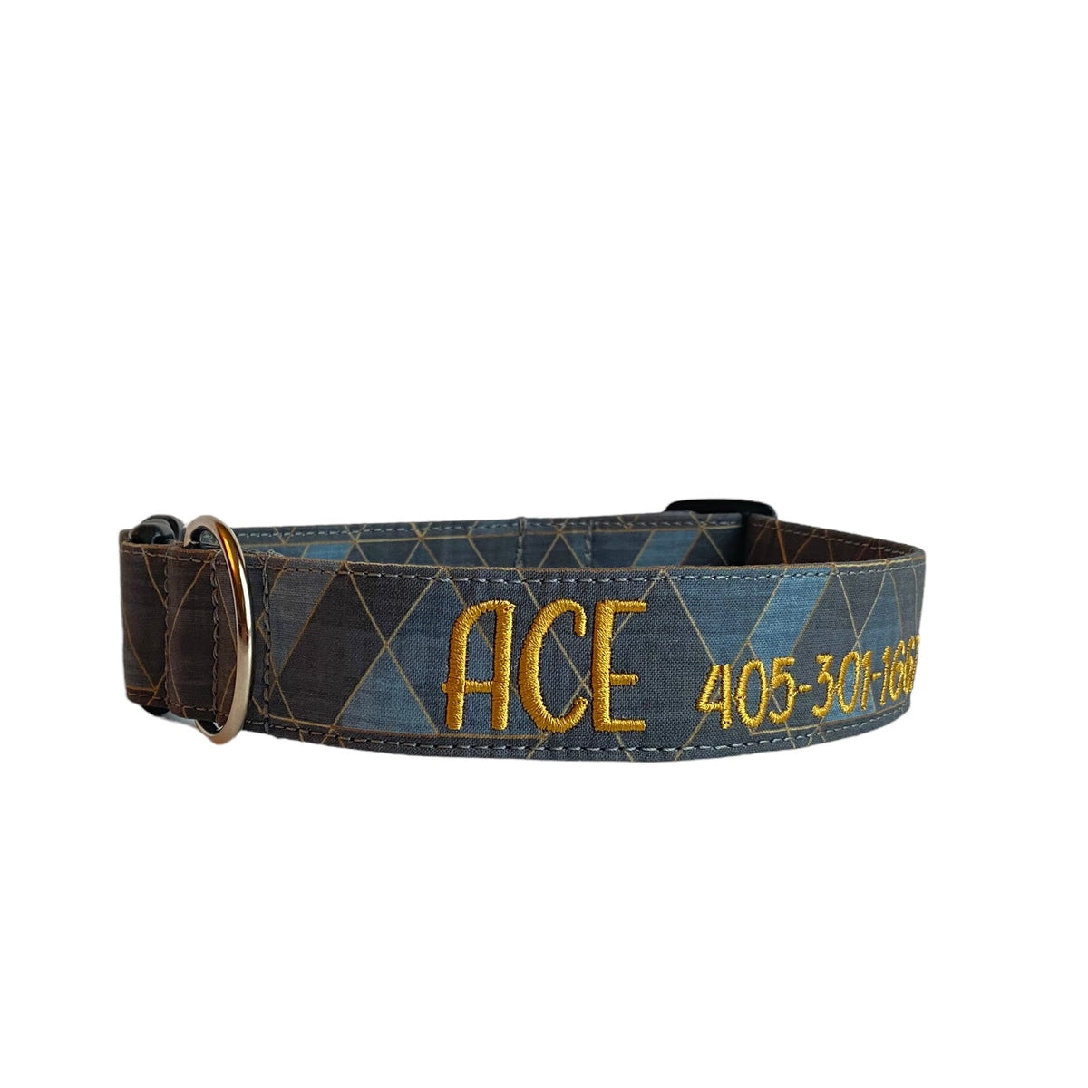 Charcoal Geometric Personalized Dog Collar – Duke & Fox
